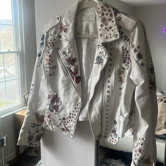 Blank NYC | Jackets & Coats | Blanknyc Floral Leather Jacket | Poshmark
